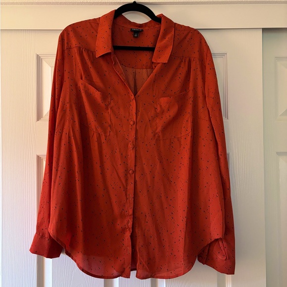 torrid | Tops | Torrid Orange Star Blouse | Poshmark